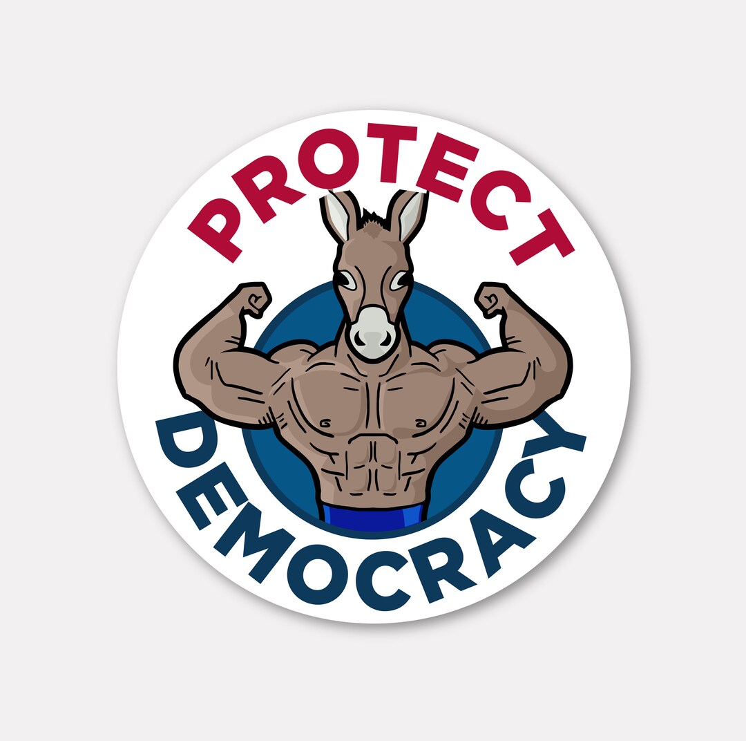 PROTECT DEMOCRACY Anti Trump Laptop Sticker Anti GOP, Anti Maga ...