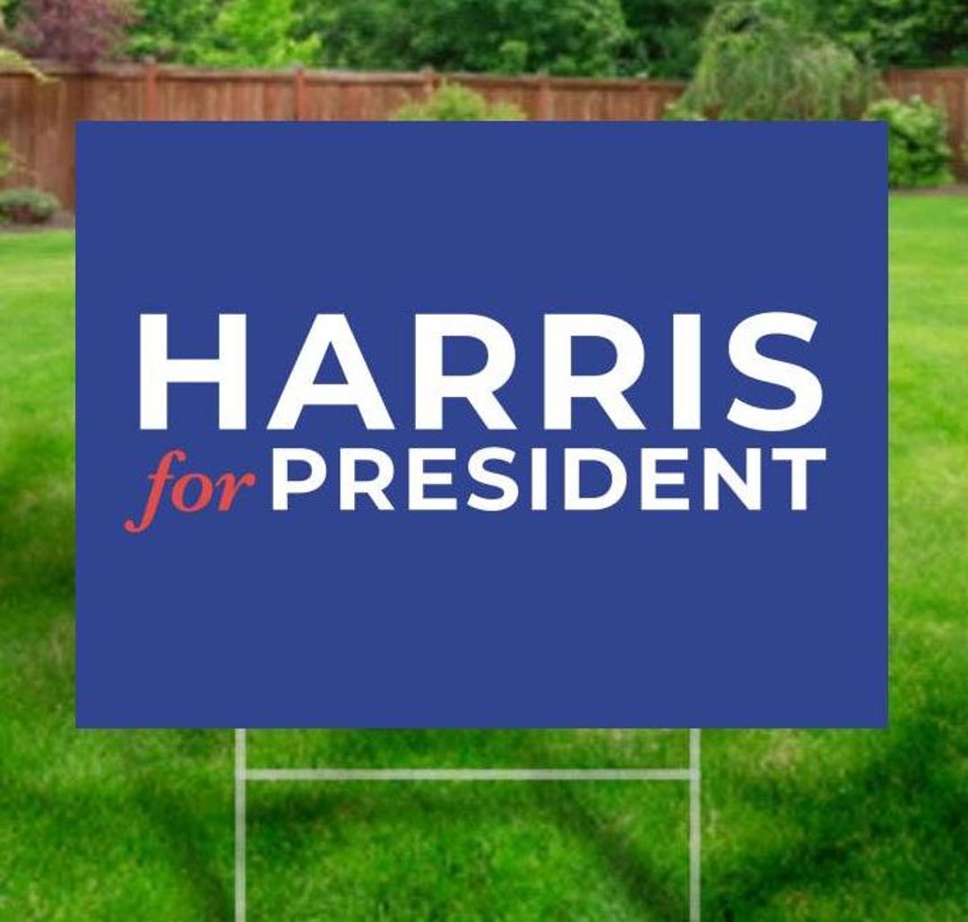 HARRIS for PRESIDENT Yard Sign for Democrat Liberal Progressive ...