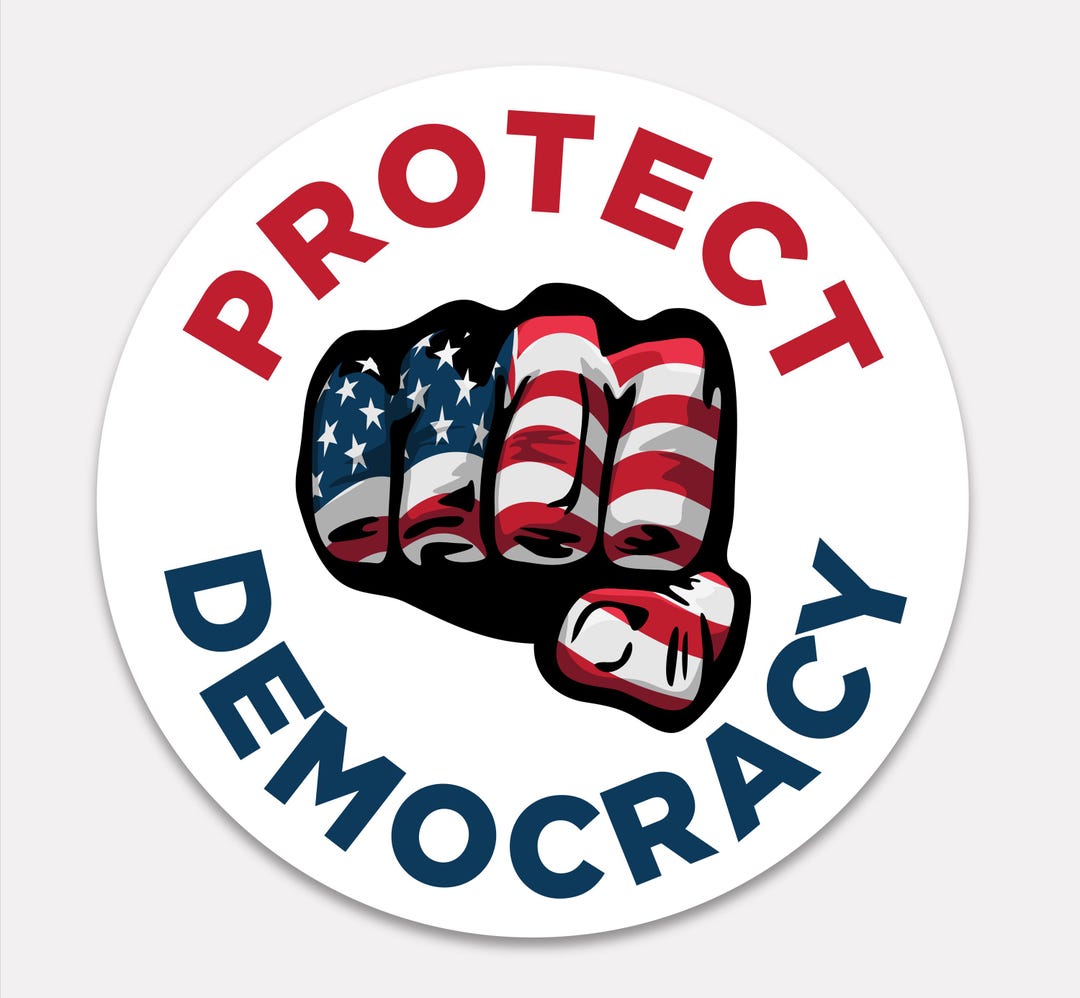 Protect Democracy Resistance Anti-trump Sticker for Democrat Liberal ...