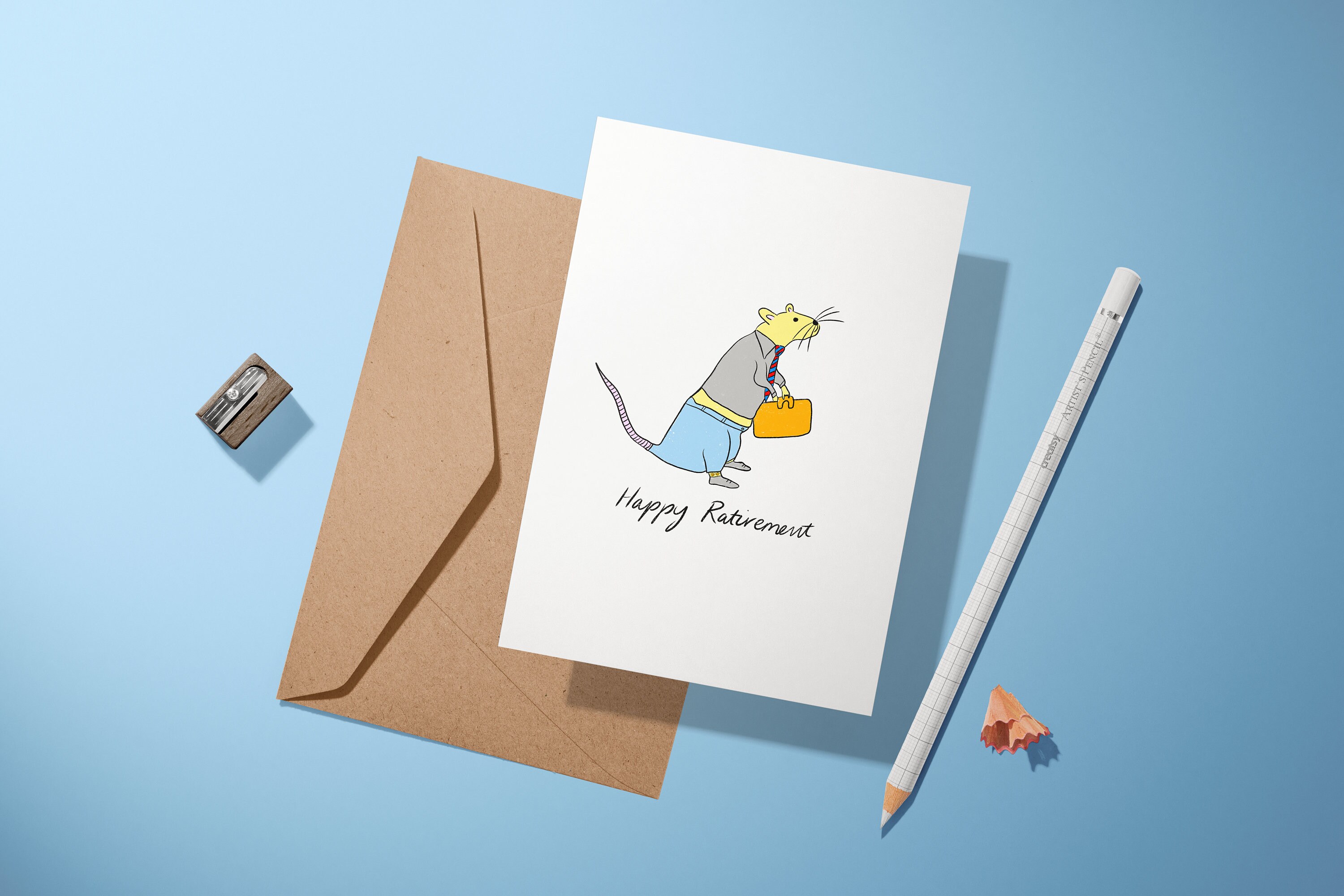 Happy Retirement Card | Punny Cards | Rat Animal Novelty Card| Cute ...