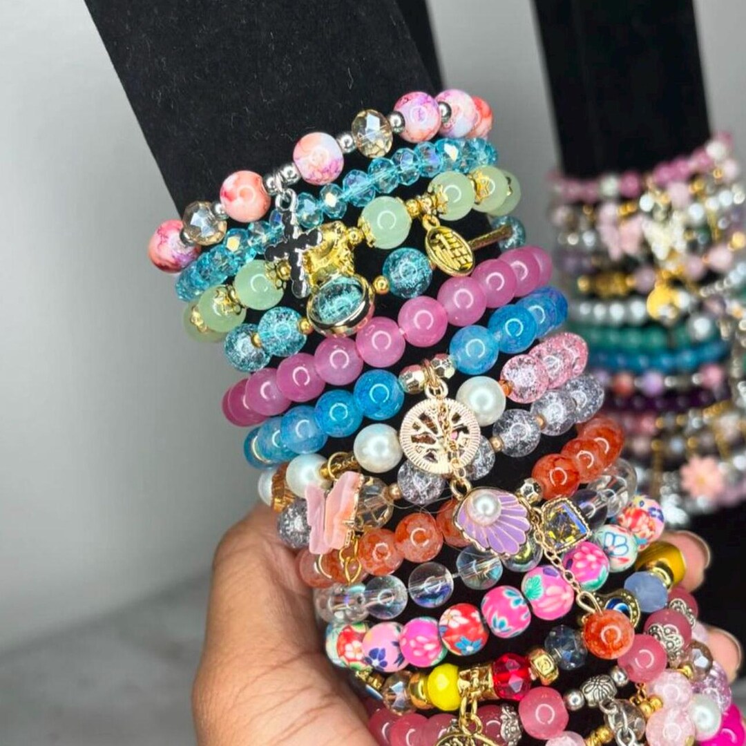 Cape Cod Bracelets, Kids Bead Bracelets,handmade Beads,clay Beads ...