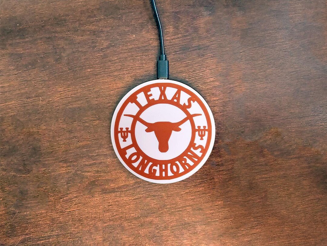 University of Texas Longhorns Wireless Phone Charger, 3D Printed - Etsy