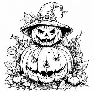 SPOOKY Halloween Jack O Lantern Coloring Pages 25 11x 8.5 - Etsy