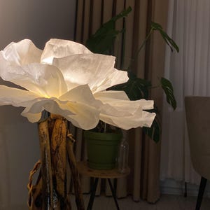 Giant Paper Flower Lamp: Blooming Chandelier, Bedroom Lighting - Etsy