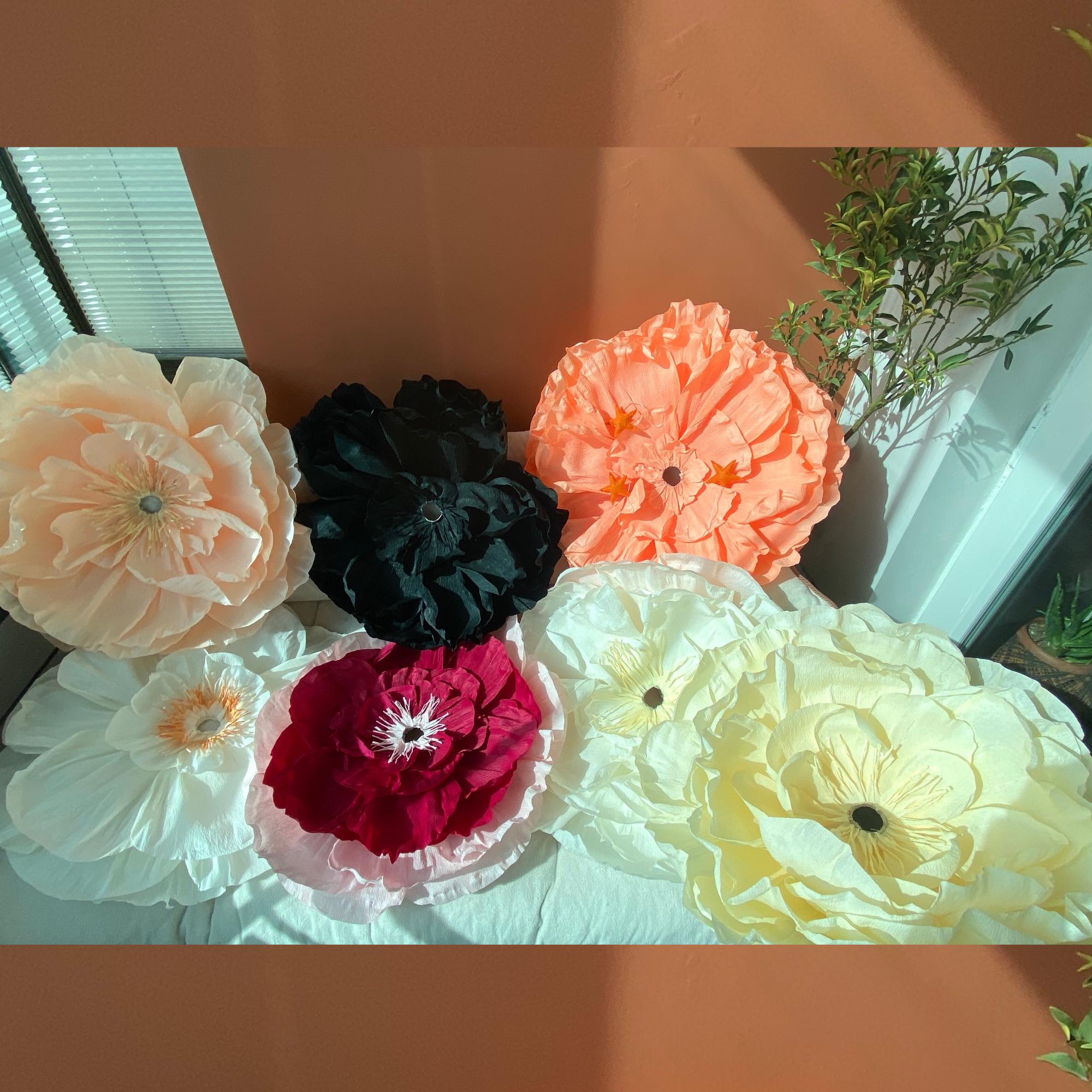 Flower Chandelier Light – Crepe Paper Pendant Lamp for Boho, Nursery or ...