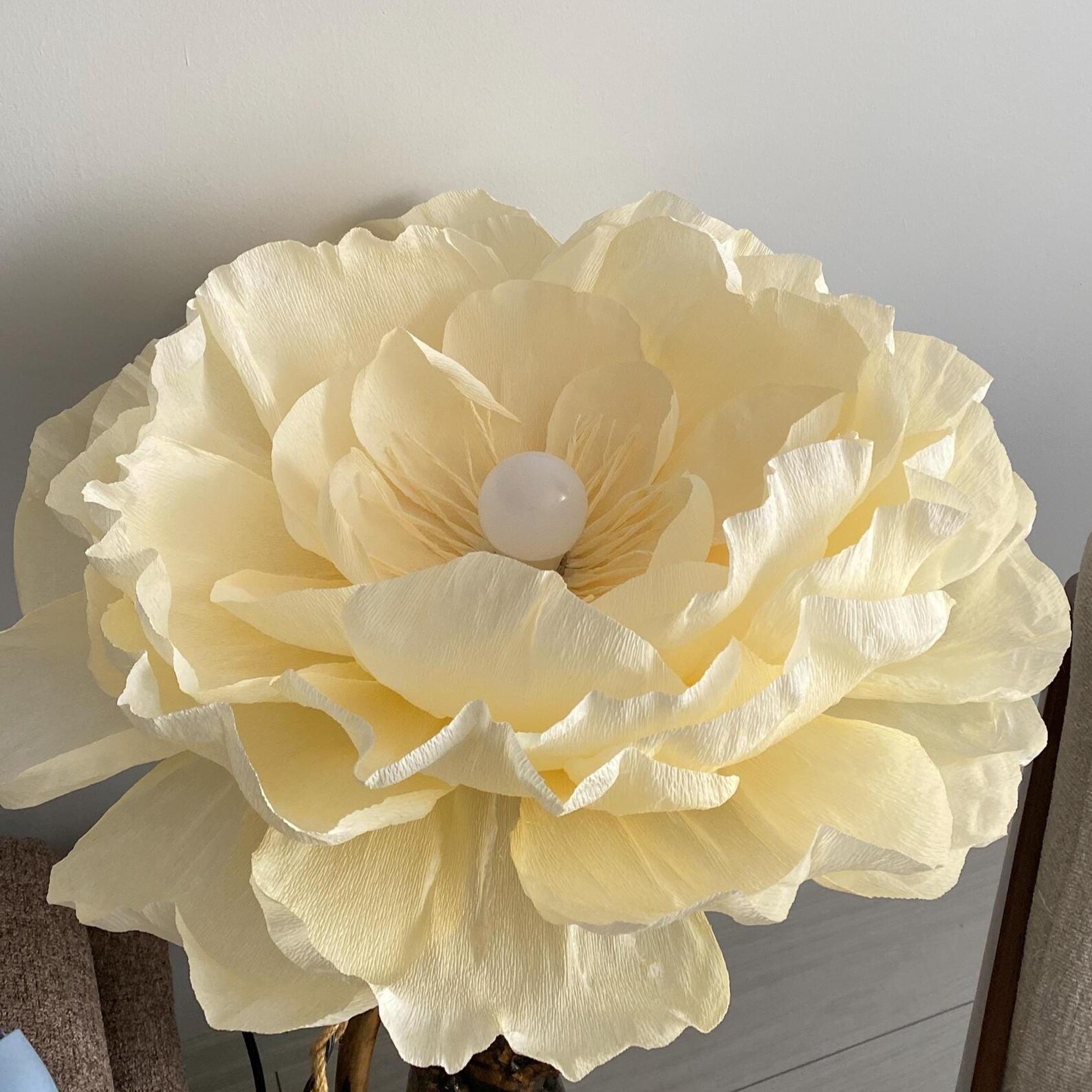 Flower Chandelier Light – Crepe Paper Pendant Lamp for Boho, Nursery or ...