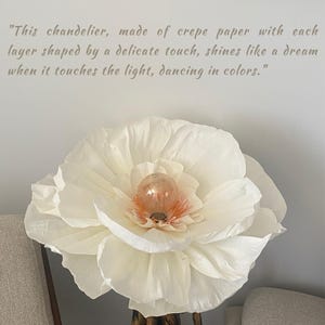 Giant Paper Flower Lamp: Blooming Chandelier, Bedroom Lighting - Etsy