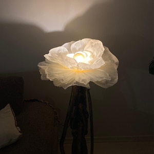 Giant Paper Flower Lamp: Blooming Chandelier, Bedroom Lighting - Etsy