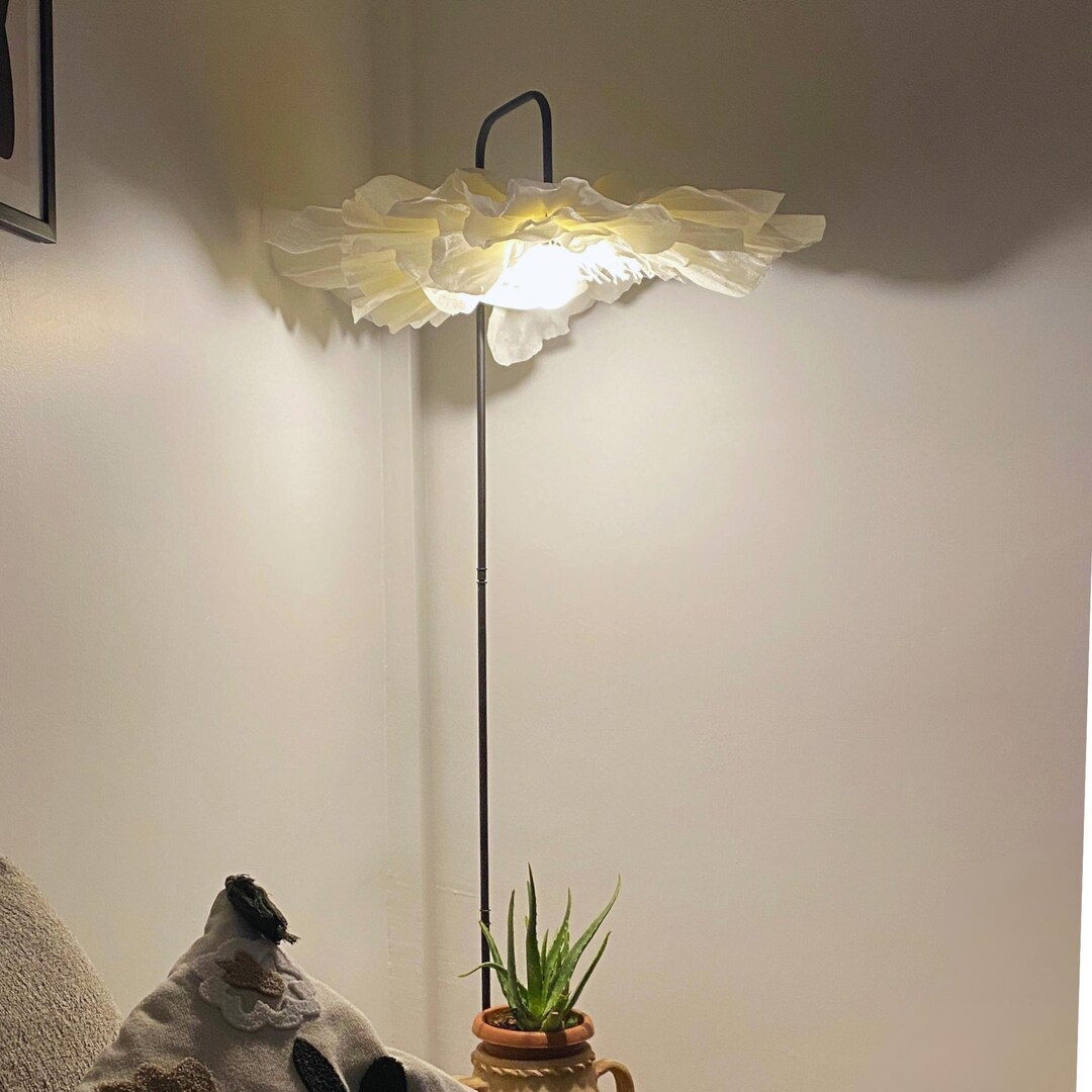 Handmade Crepe Paper Flower Lamp: Soft Ambient Lighting - Etsy