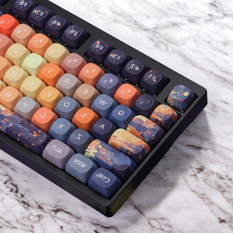 Key Starry Sky MOA Profile Keycap Set for Mechanical Keyboards, 129 ...
