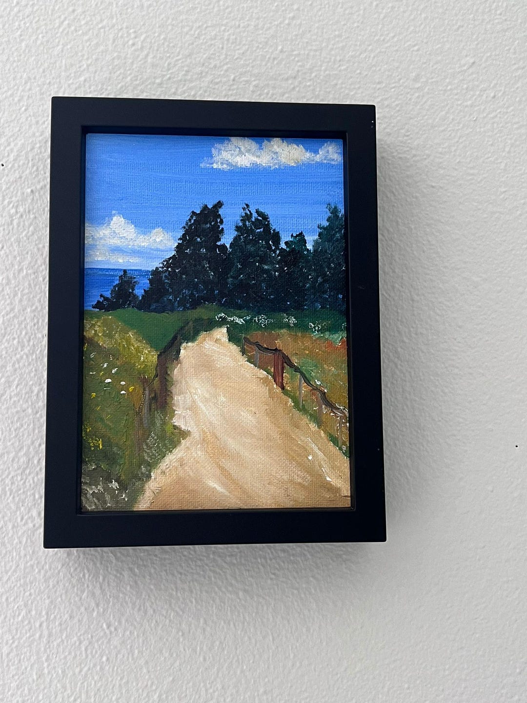 Original Art of Pacifica | Hike | Trees | Ocean | Trails | Oil Painting ...