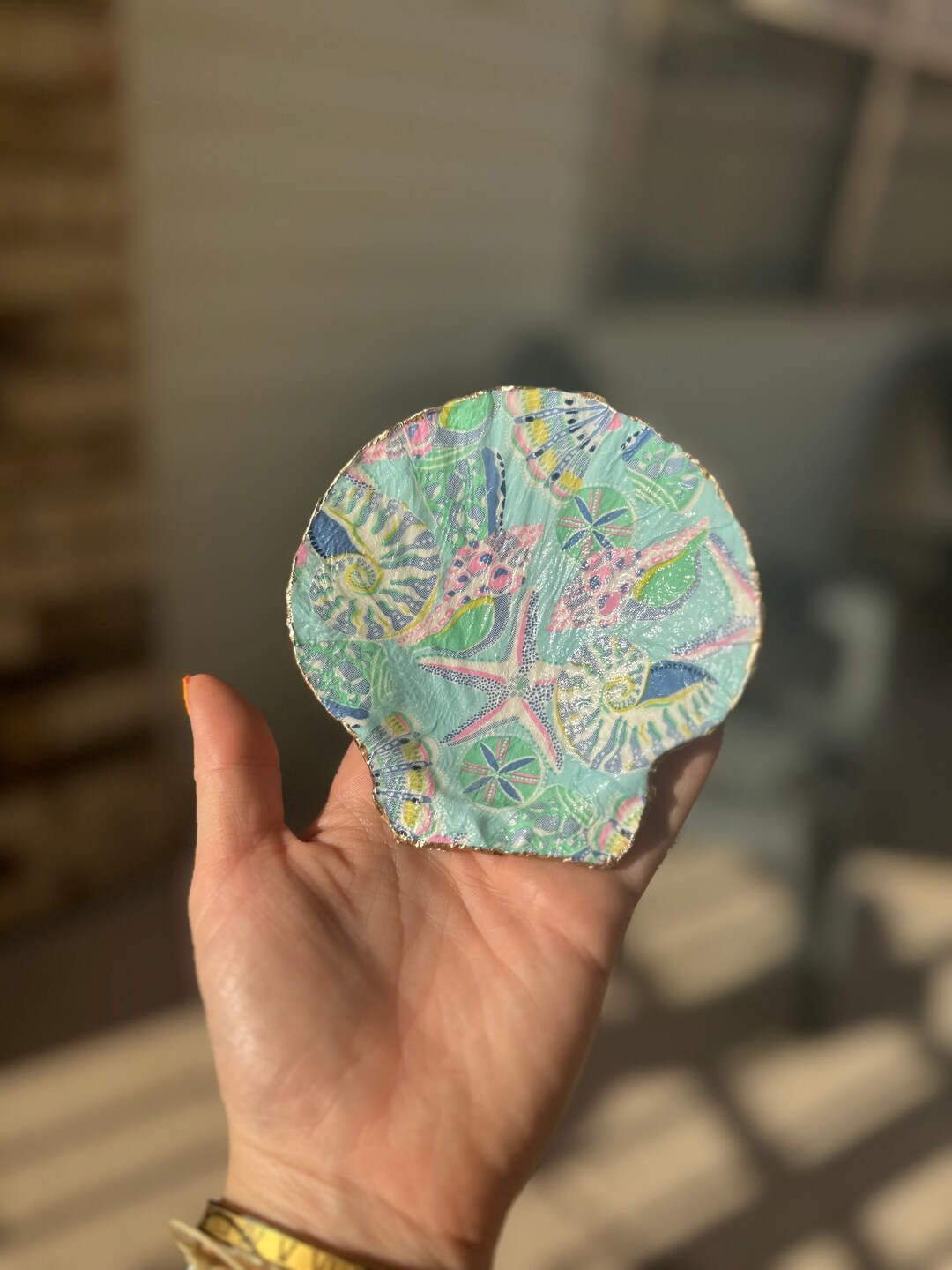 Beachy Seashell Jewelry Dish - Etsy