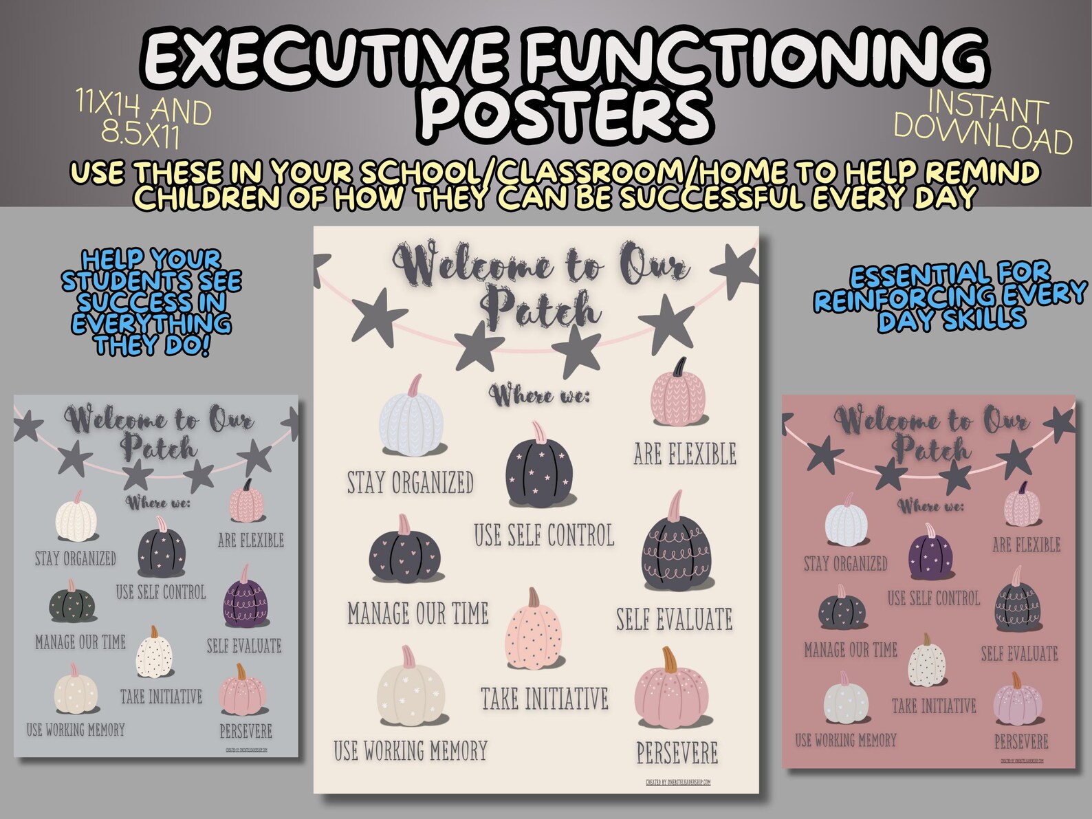 Welcome to Our Patch Executive Functioning Skills Posters for Classroom ...