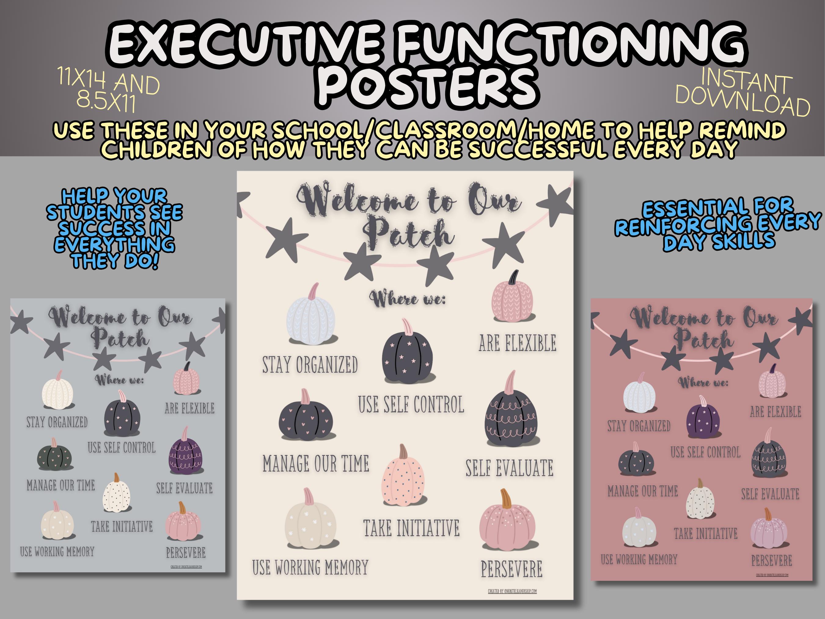 Welcome to Our Patch Executive Functioning Skills Posters for Classroom ...