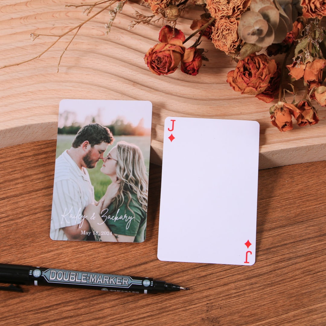 Custom Photo Playing Cards, Unique Wedding Guest Book Alternative ...