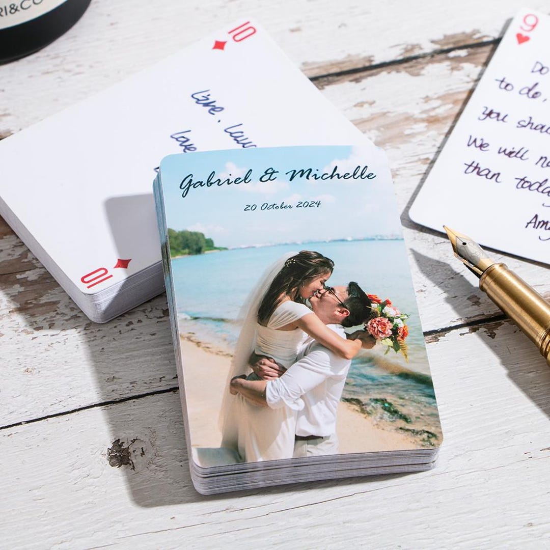 Wedding Guest Book, Custom Playing Cards, Wedding Playing Cards, Guest ...