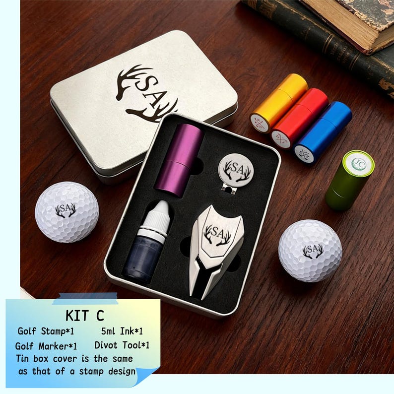Custom Monogram Golf Ball Stamp - Personalized Golfer Gift - Etsy