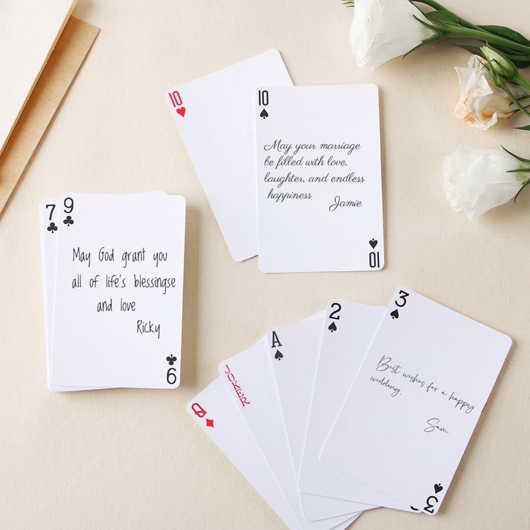 Personalized Playing Cards Guest Book: Custom Wedding Favors - Etsy