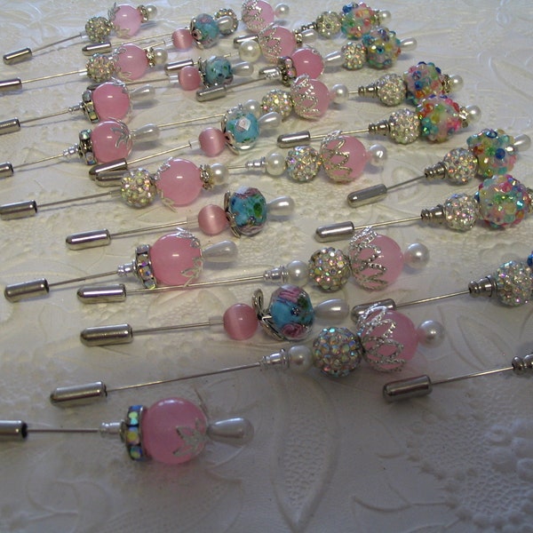 Beaded Stick Pins - Etsy