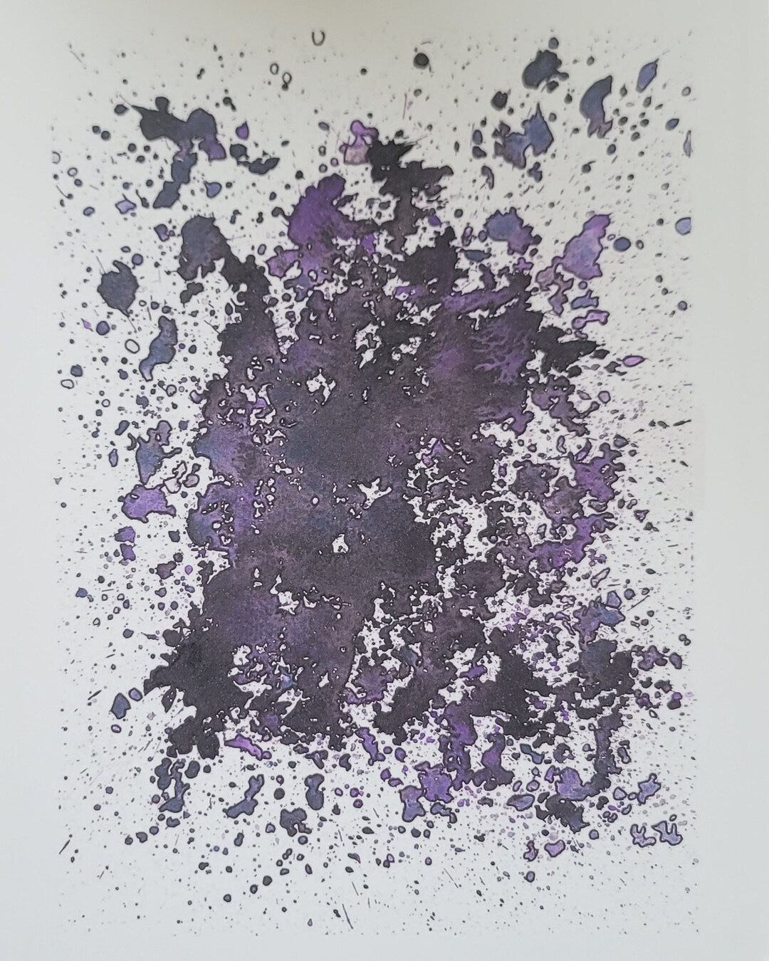 Splatter in Purple and Black: Print by @monstrouswatercolors on 8.5 X ...