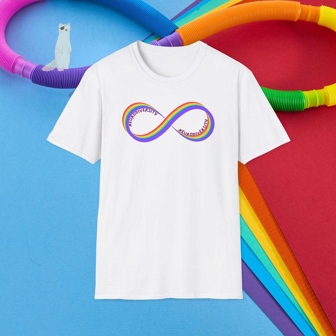 Neurodiversity Pride Infinity Symbol Rainbow Swirl Autism/adhd/tbi ...