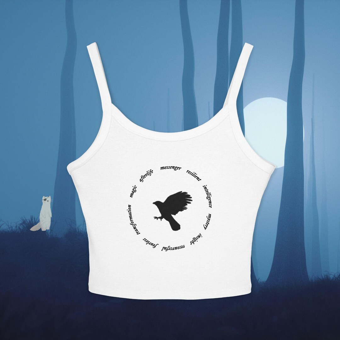 Mystical Raven Tank Top: Gothic Boho Festival Wear - Etsy