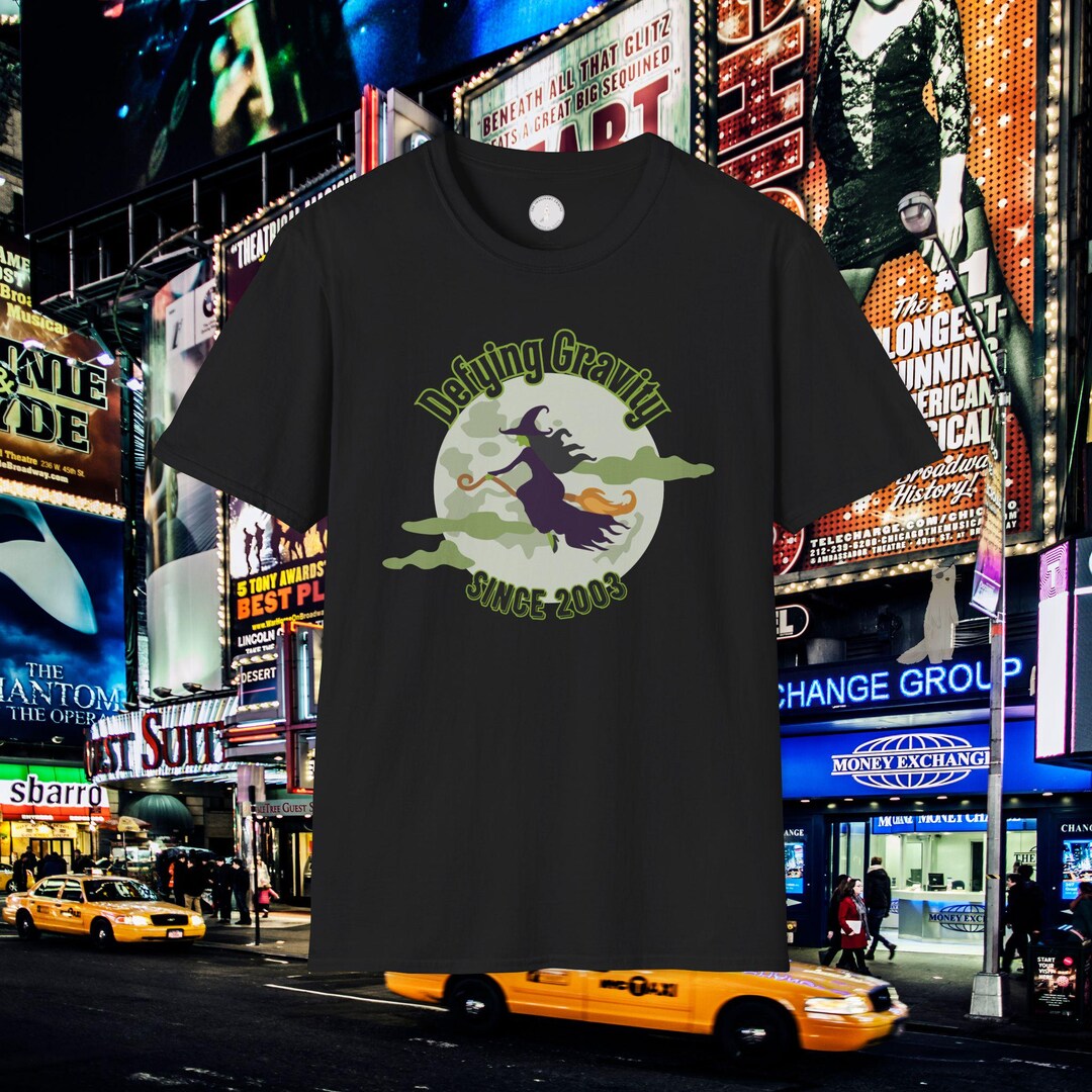 Defying Gravity - Witch on Broom - Halloween Wicked T-shirt - Etsy