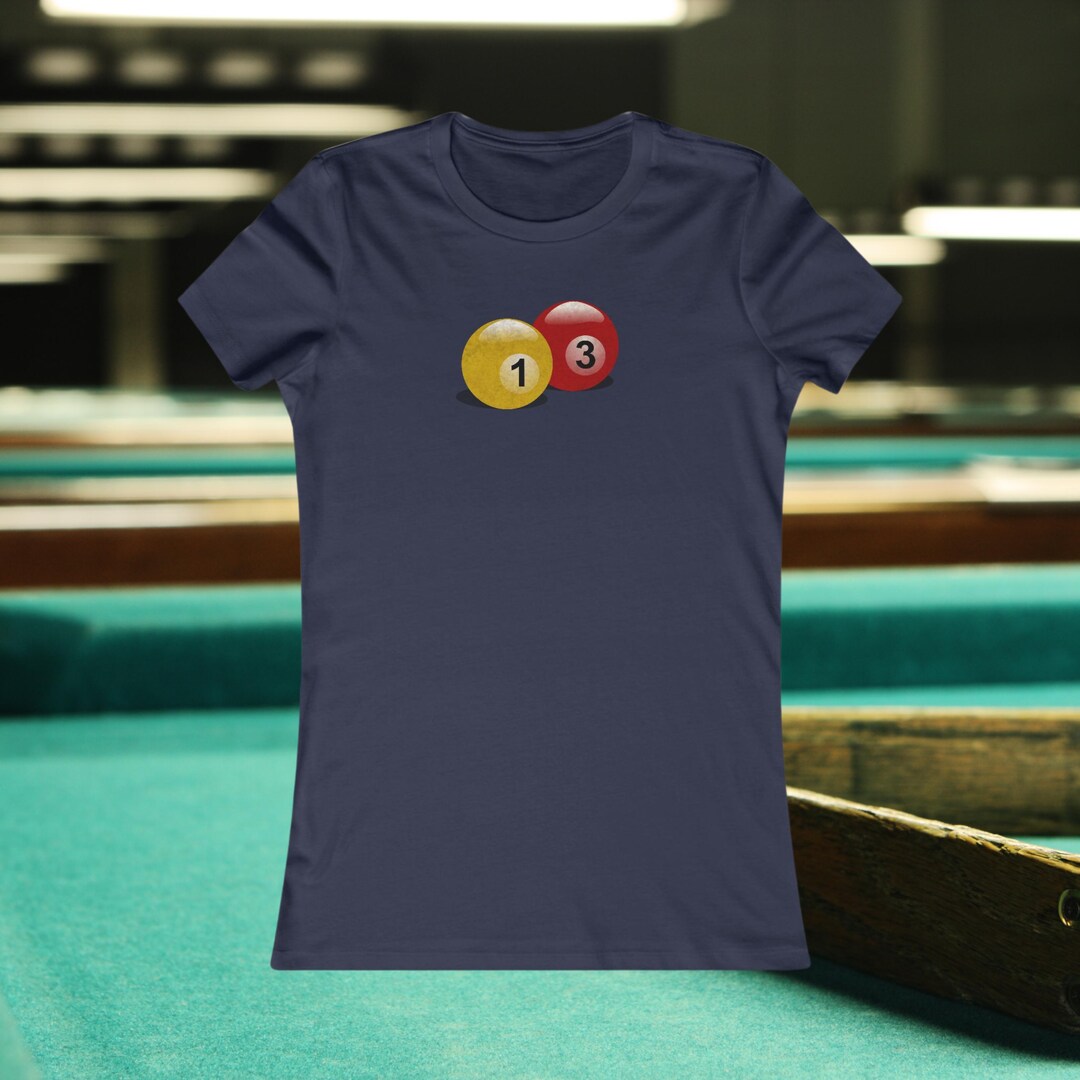 Lucky 13 - Billiards - Pool Balls - Pool Hall - Grunge Fitted Tee - Etsy
