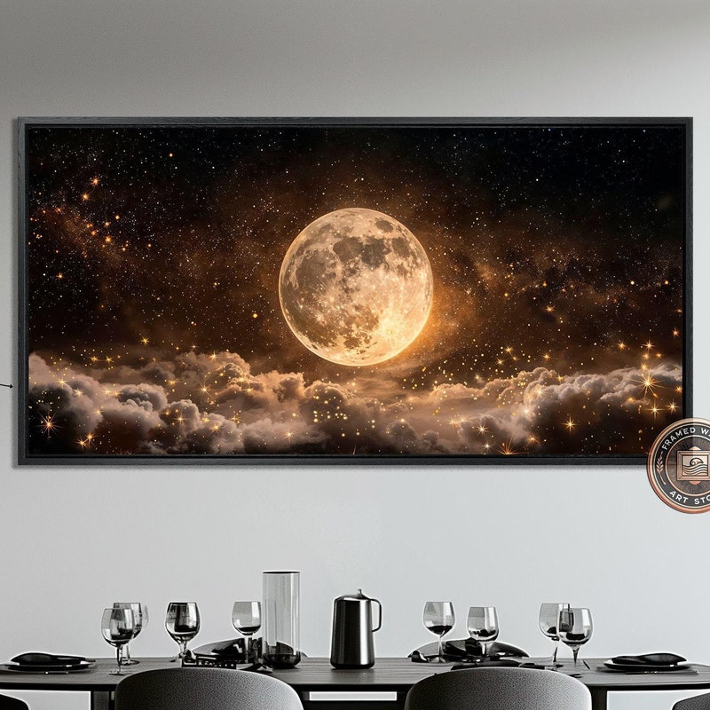Moon Art Wide - Etsy