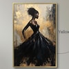 Abstract Blue Woman Framed Canvas Print Female Figure Canvas Wall Art ...