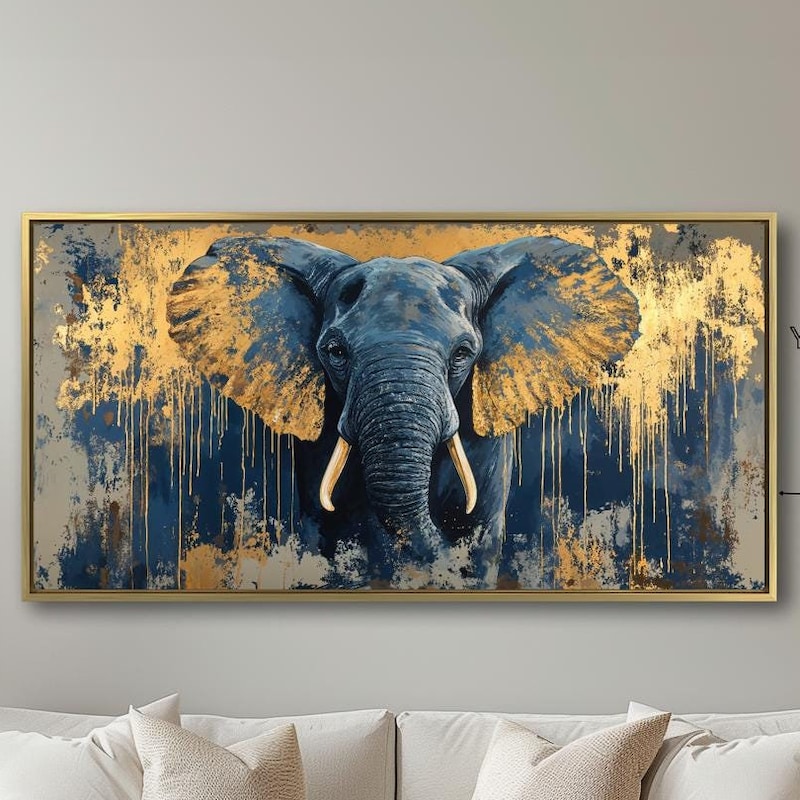 Large Elephant Painting - Etsy
