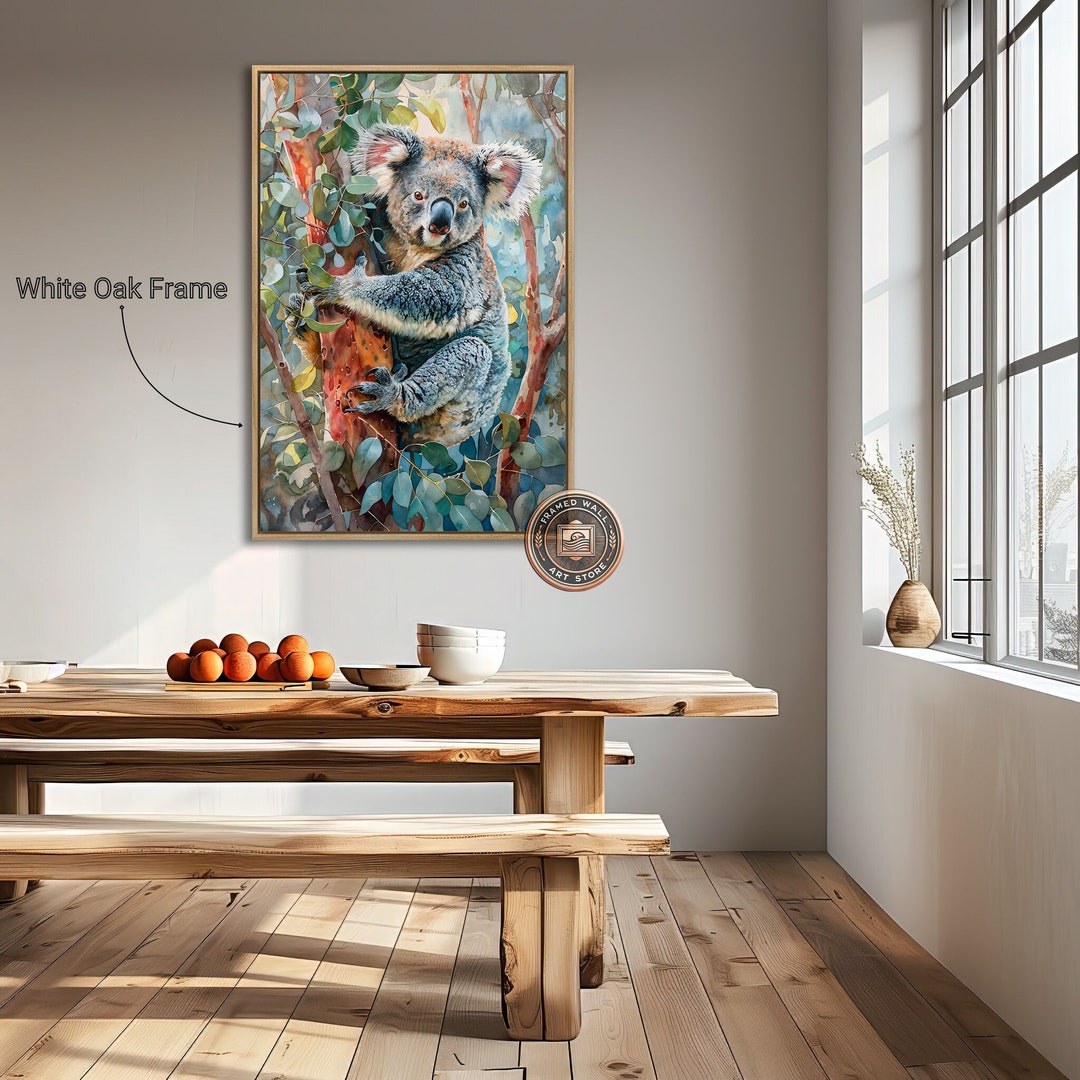 Stunning Koala in Natural Habitat Framed Canvas Wall Art Australian ...