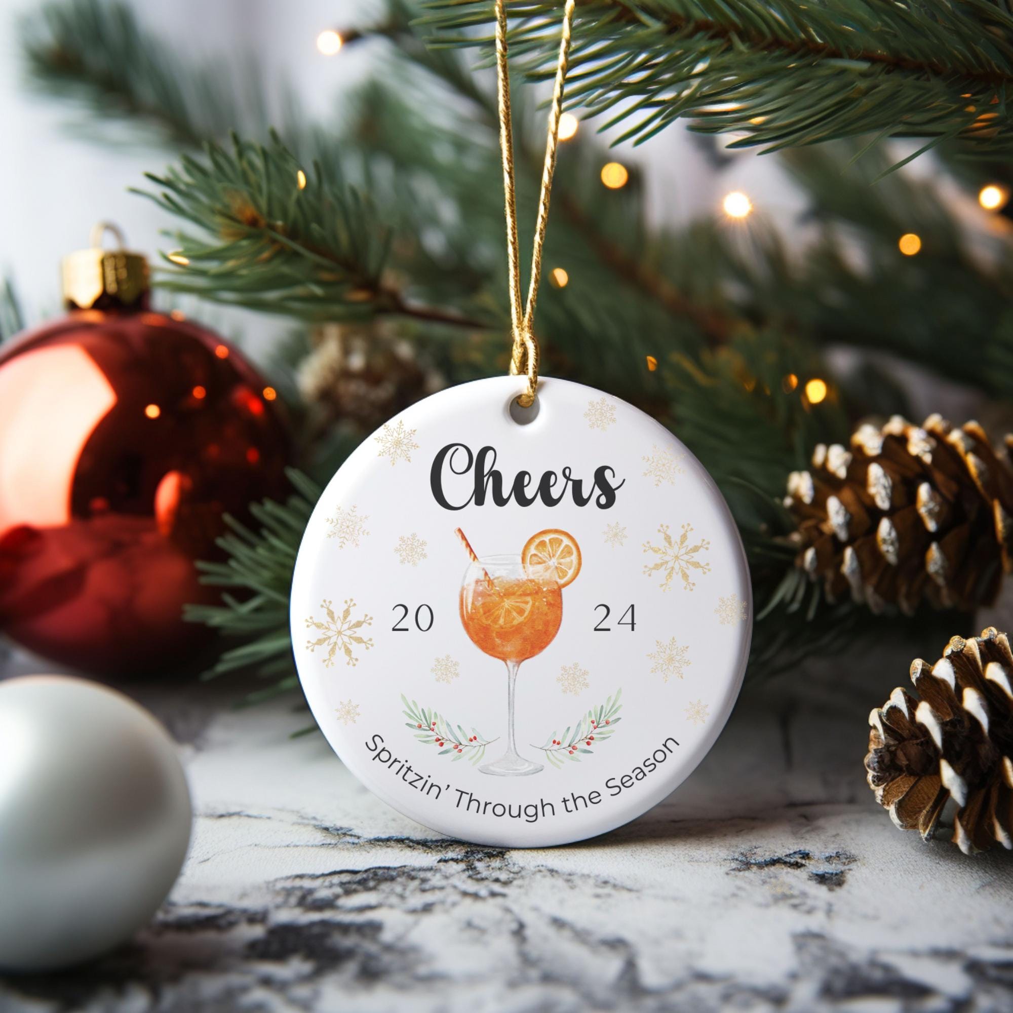 Spritzin' Through the Season Aperol Spritz Ceramic Christmas 2024 ...