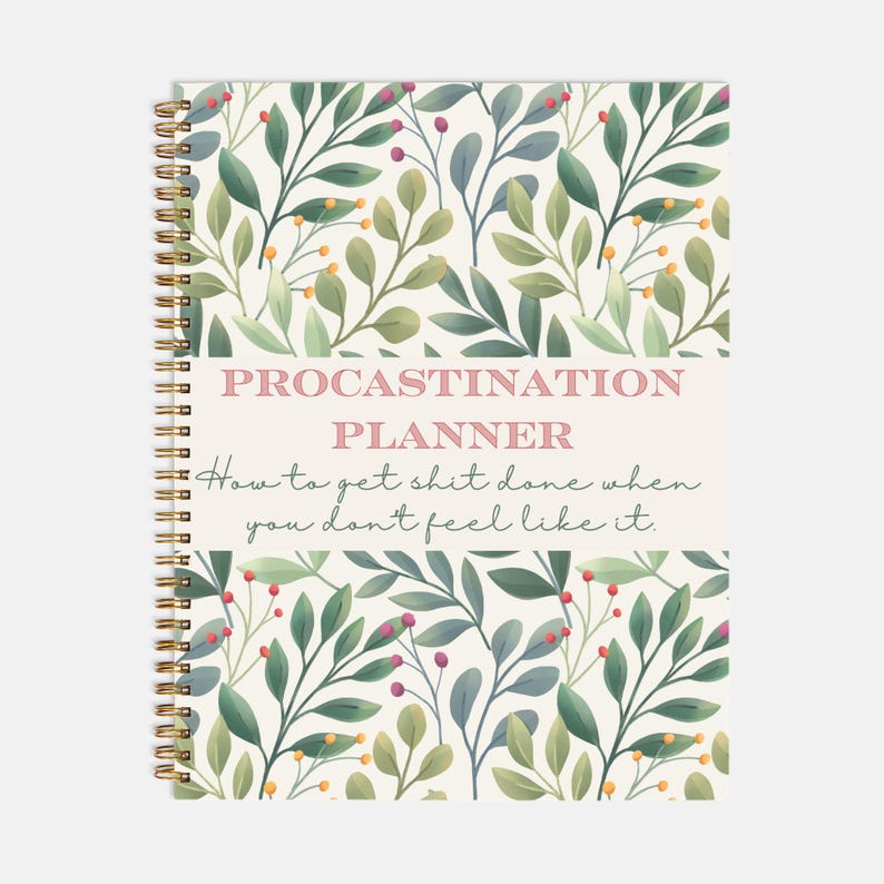 Funny Procrastination Planner, How to Get Sh*t Done When You Don’t Feel ...
