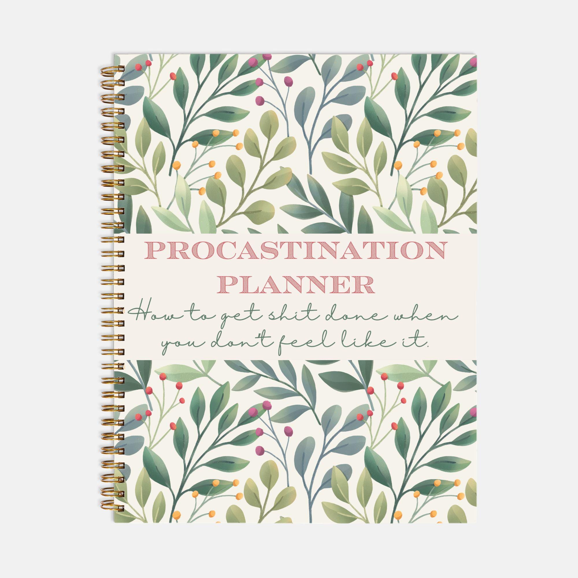 Funny Procrastination Planner, How to Get Sh*t Done When You Don’t Feel ...