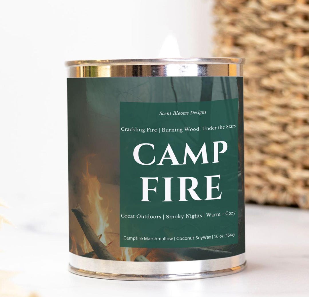 Campfire Candle Bonfire Smells Like Smoke Marshmallows Dad Gift Camping ...