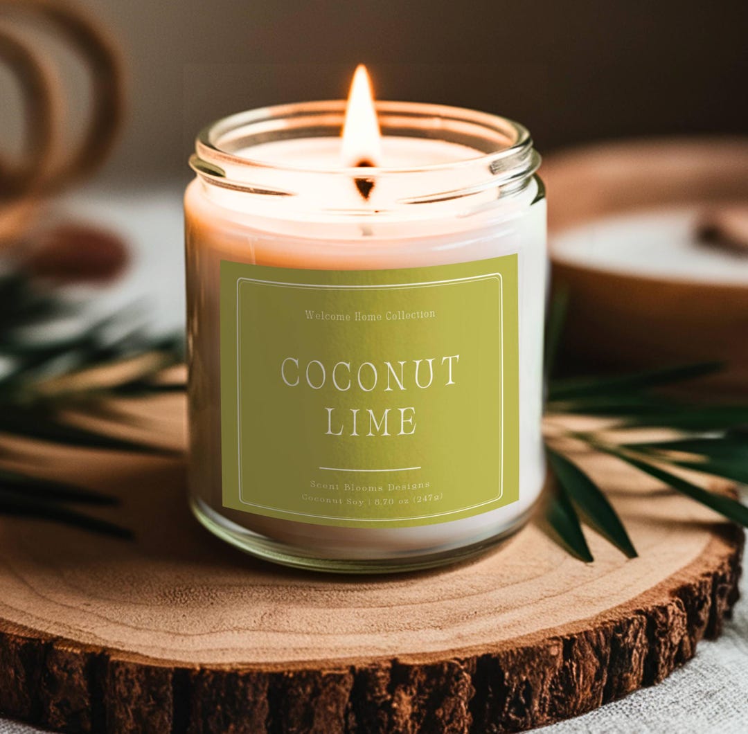 Coconut Lime Welcome Home Coconut Soy Candle Gift for Her Coworker Mom ...
