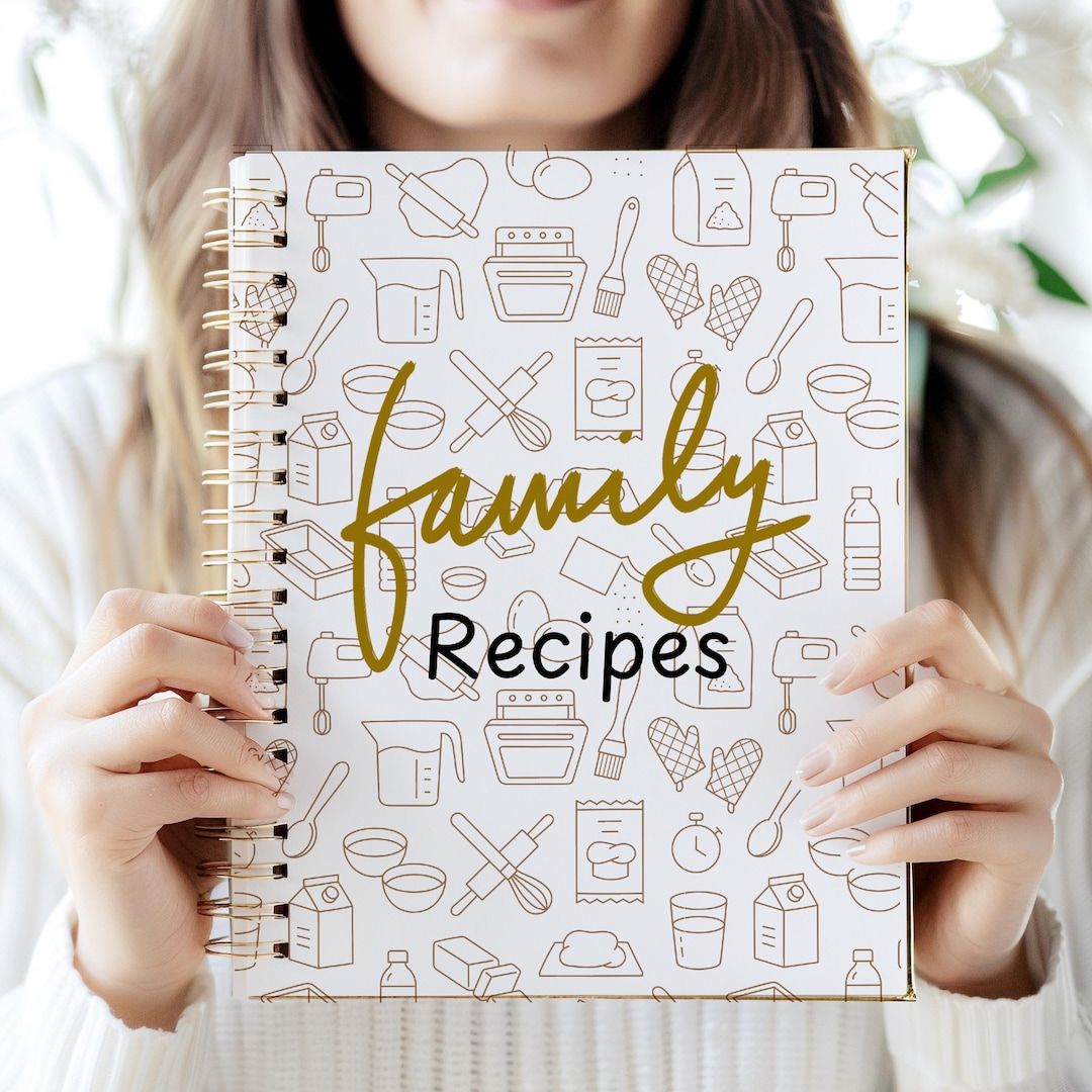 Personalized Family Recipe Book, Hardcover Spiral, Keepsake Recipes ...
