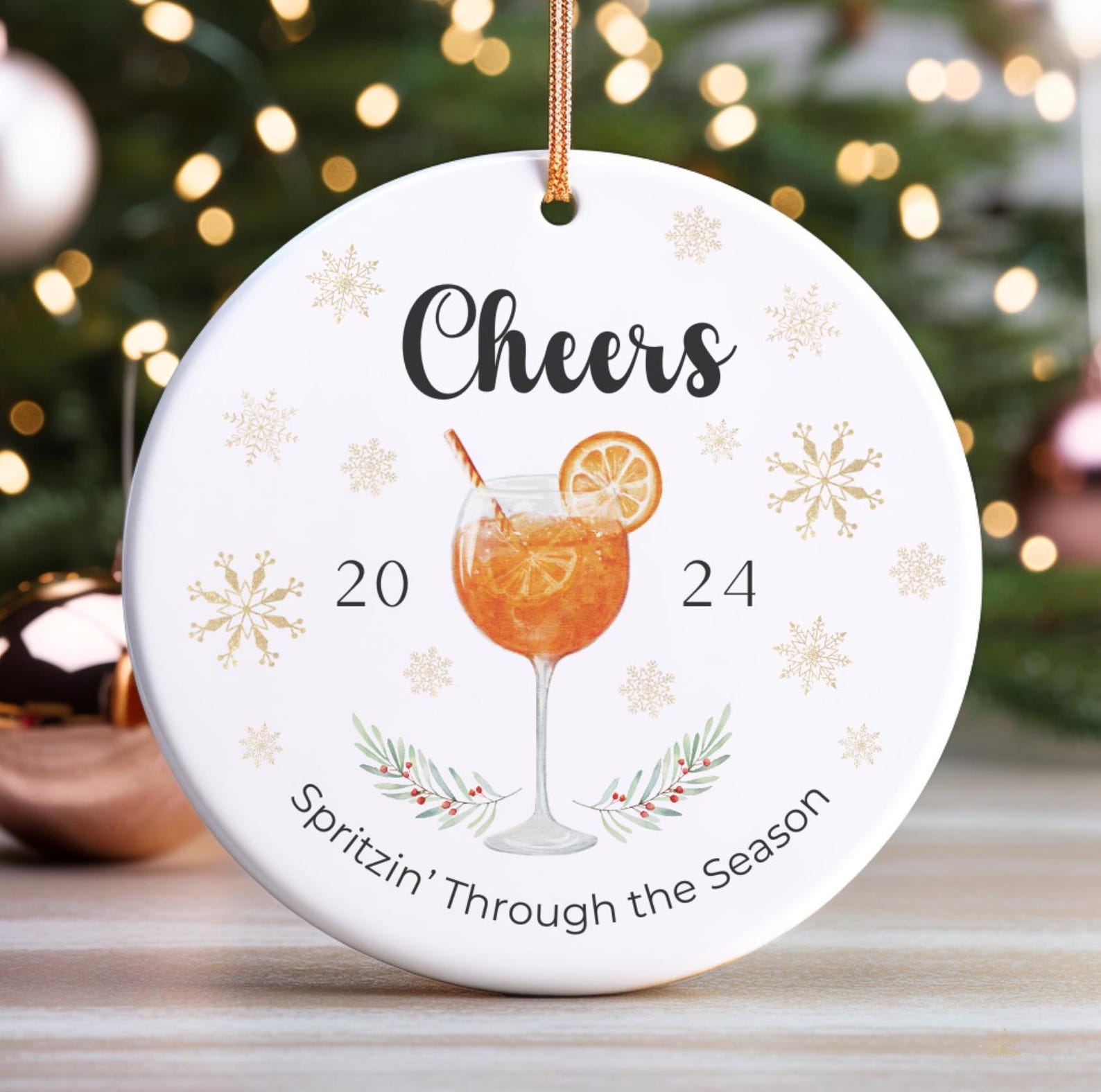 Spritzin' Through the Season Aperol Spritz Ceramic Christmas 2024 ...