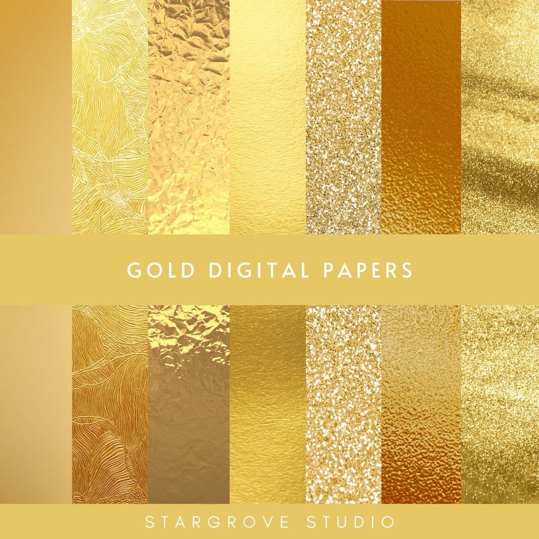 REDUCED PRICE! Gold Textures and Backgrounds (download) | Digital ...
