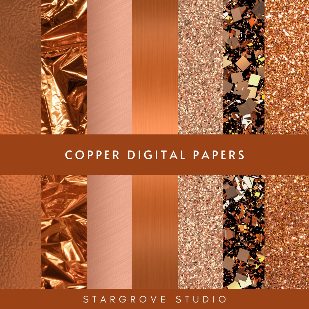 Copper Textures and Backgrounds (download) | Digital Papers - Etsy