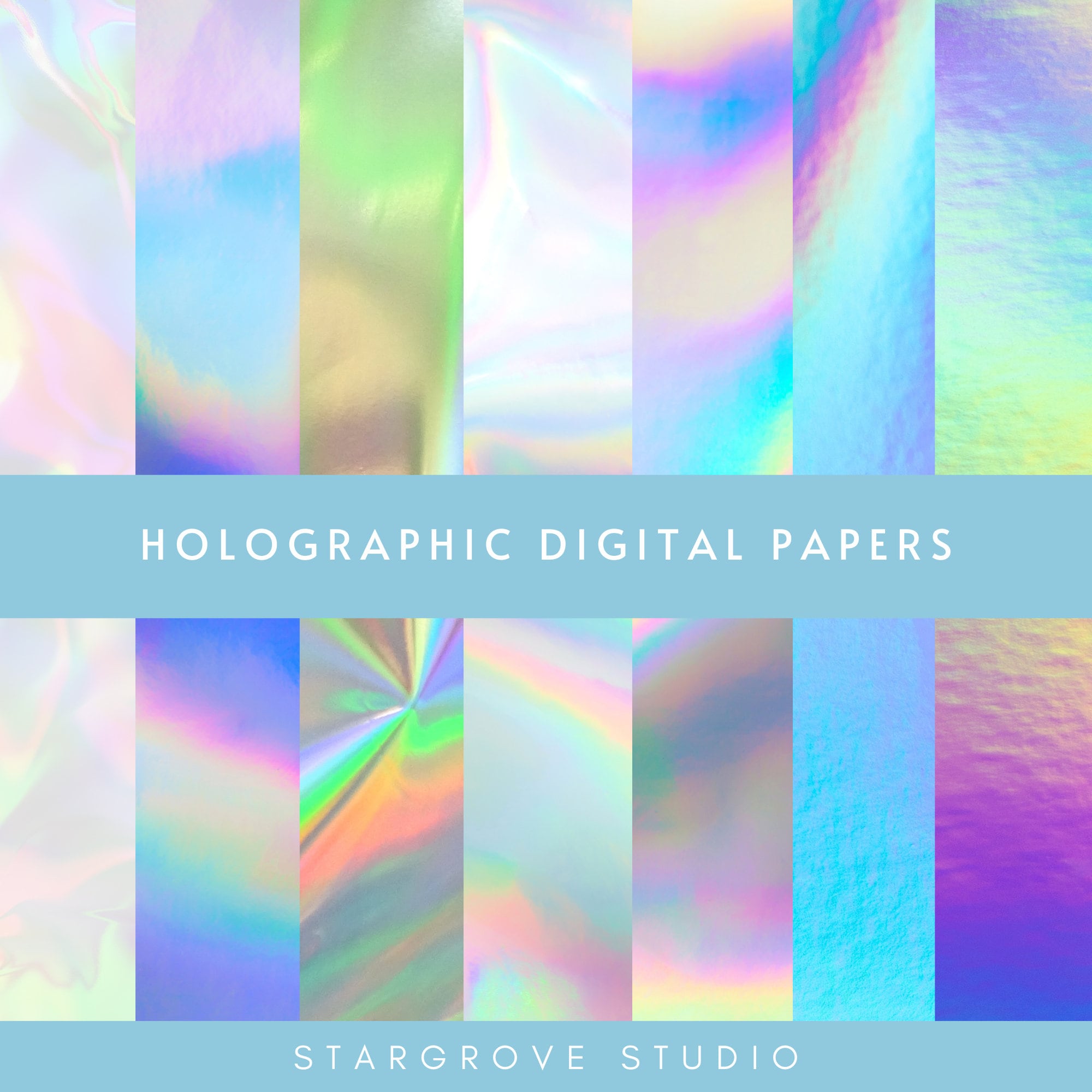 Holographic Textures and Backgrounds (download) | Digital Papers - Etsy