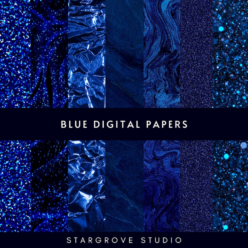REDUCED PRICE! Blue Textures and Backgrounds (download) | Digital ...