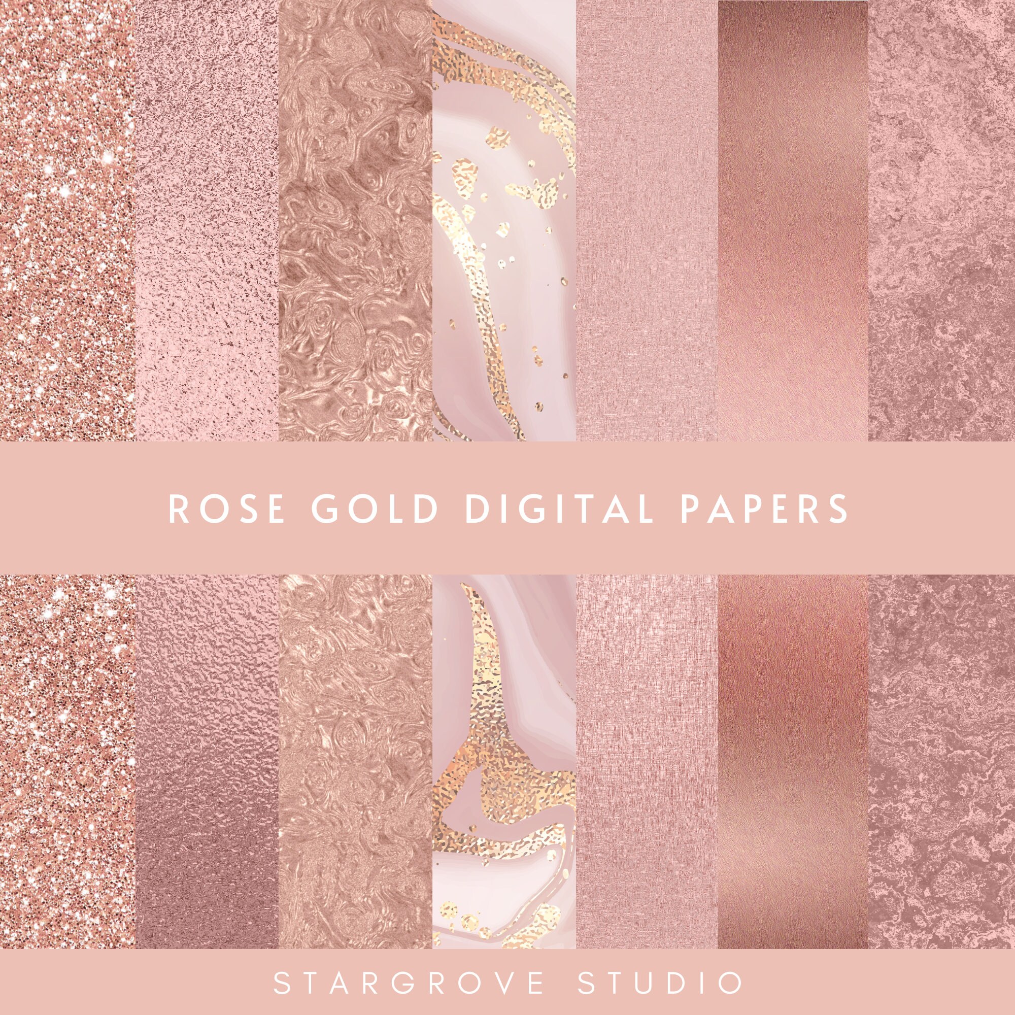 REDUCED PRICE! Rose Gold Textures and Backgrounds (download) | Digital ...