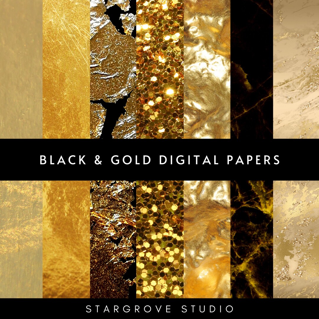 Black and Gold Textures and Backgrounds (download) | Digital Papers ...