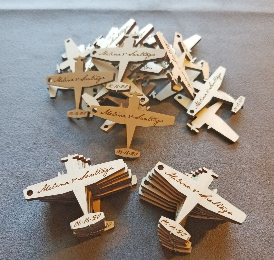 50 Litttle Wood Engraved Airplane Hang Tags - Etsy