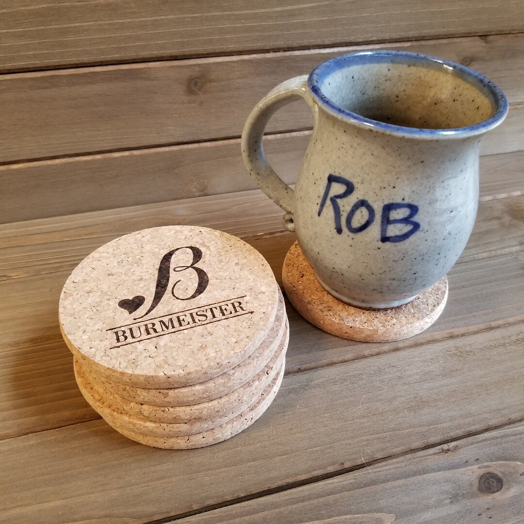 Cork Coasters - Personalized Set of 4 - Etsy