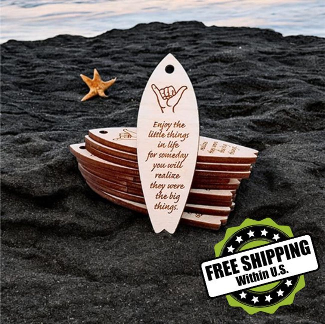 100 Personalized Mini Surfboards - Laser Cut Engraved Wood - Etsy