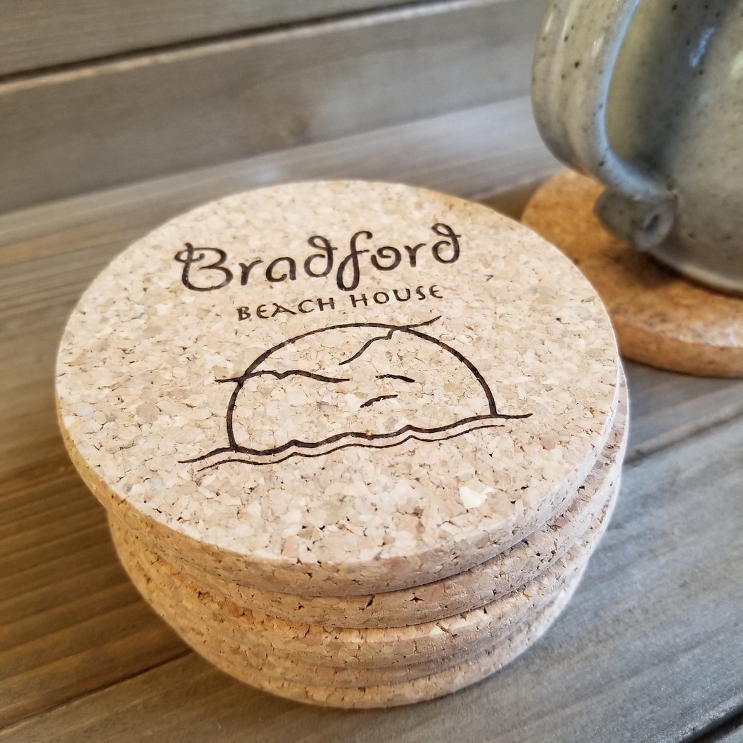 Cork Coasters - Personalized Set of 6 - Etsy