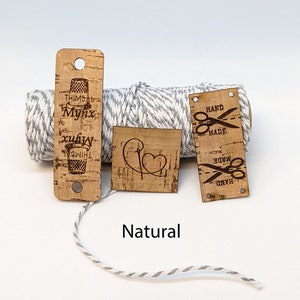 50 Custom Cork Fabric Labels With Your Engraving Graphics or - Etsy